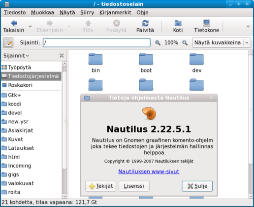 Nautilus – Linux.fi